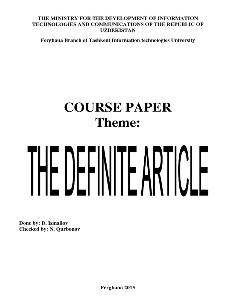 Course Paper Theme | PDF | Linguistics