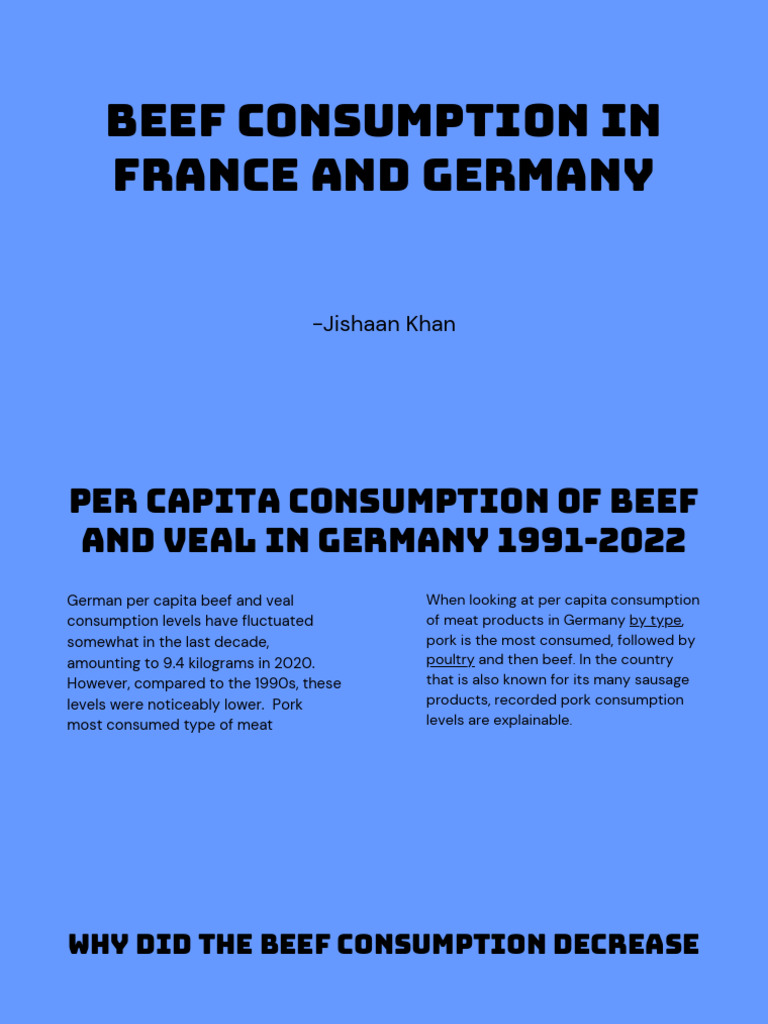 Beef Consumption In France And Germany Presentation PDF