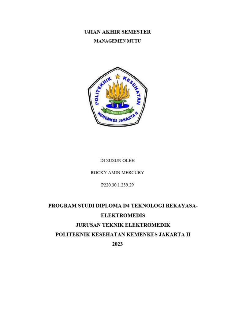 P22030123929 - Rocky Amin Mercury - Uas Managemen Mutu | PDF | Bisnis