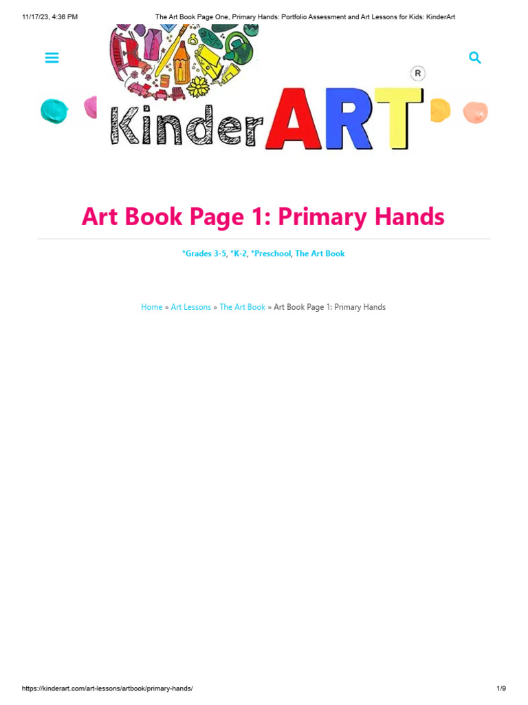 The Art Book Page One, Primary Hands - Portfolio Assessment and Art ...