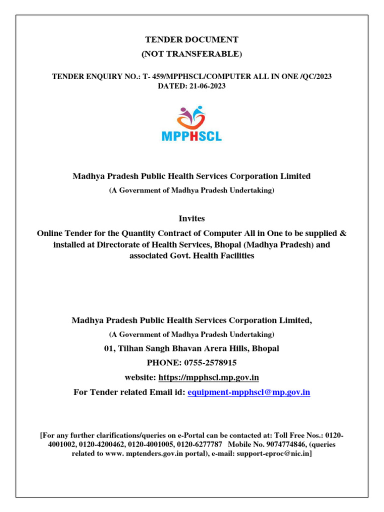 Tender | PDF | Procurement | Business