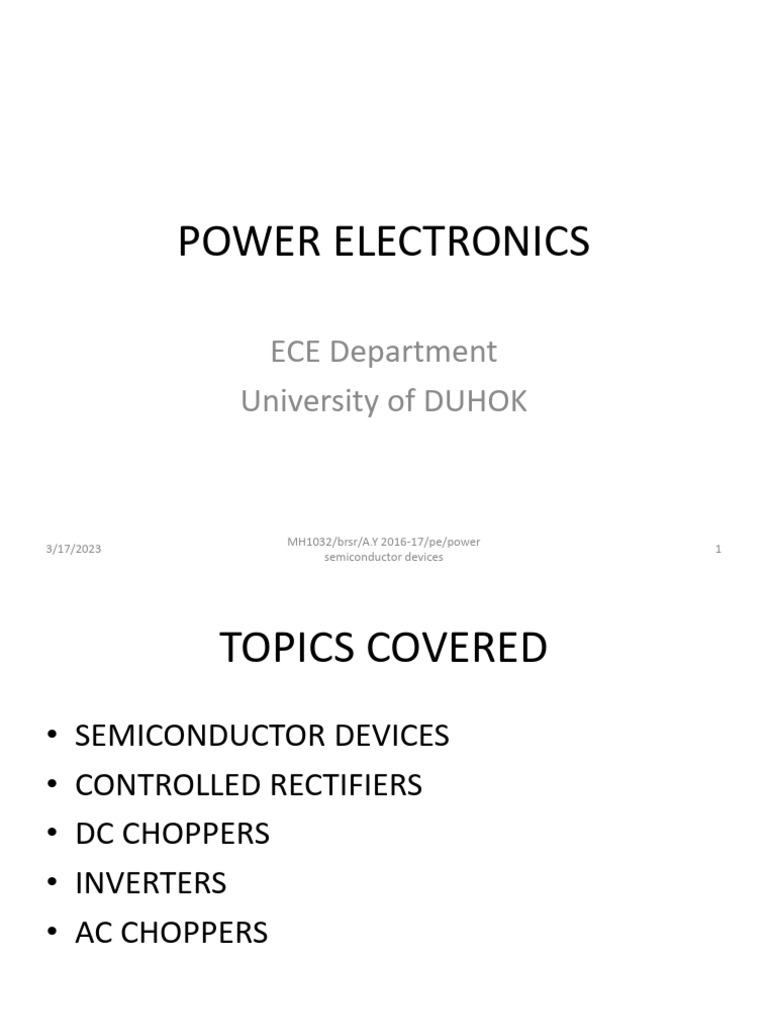 L2 Power Semiconductor Devices | PDF | Mosfet | Field Effect Transistor