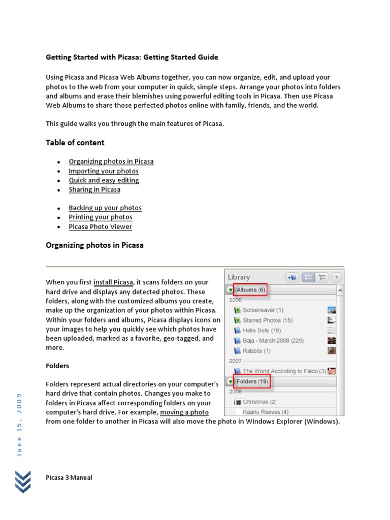 Picasa 3 User Guide and Features | PDF | Photograph | Icon (Computing)