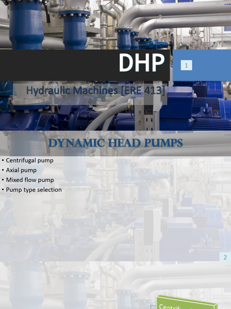 Dynamic Head Pumps Overview | PDF | Pump | Chemical Equipment
