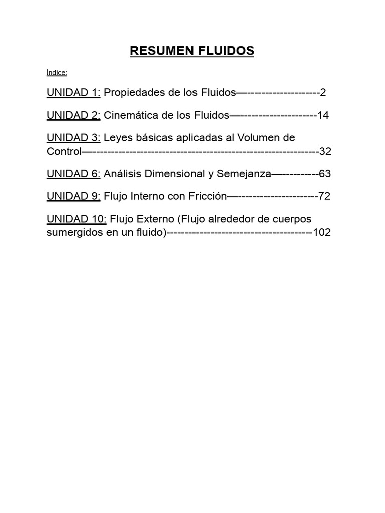 Resumen Fluidos | PDF | Viscosidad | Líquidos