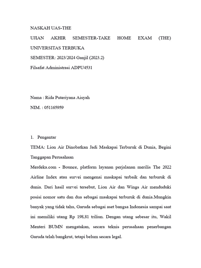 Naskah Uas-The 3 | PDF | Karier & Perkembangan