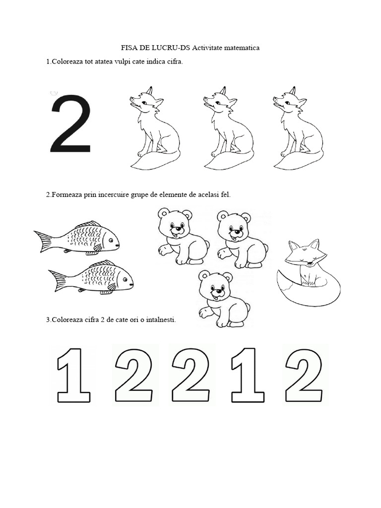 FISA DE LUCRU Ursul Pacalit de Vulpe | PDF
