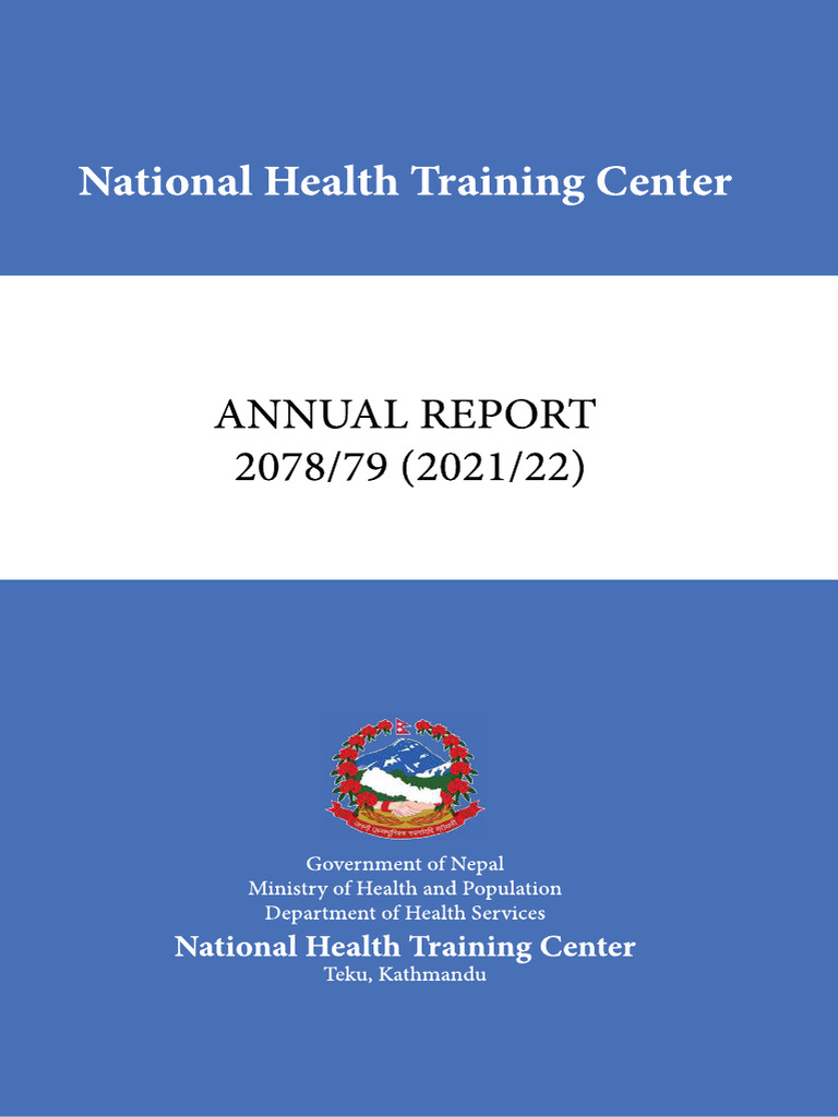 NHTC Annual Report 2078/79 Overview | PDF | Health Human Resources ...