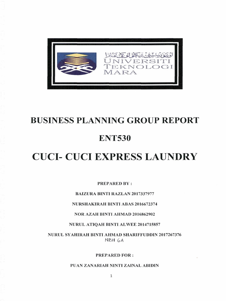 Cuci Cuci Express Laundry Plan | PDF