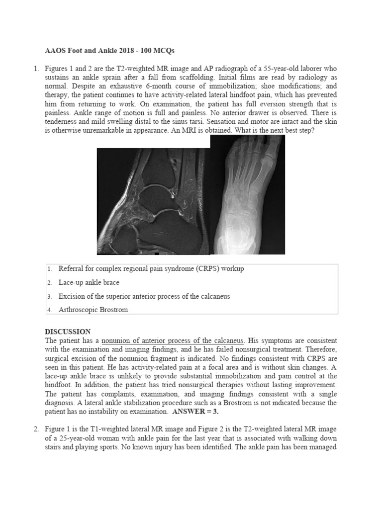 AAOS Foot Ankle 2018 | PDF