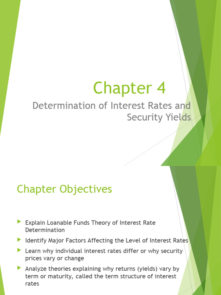 Chapter 4 Determinants of Interest Rates and Security Yields | PDF ...