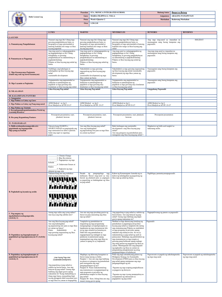 Ap 4 - Q2 - Week 6 | PDF