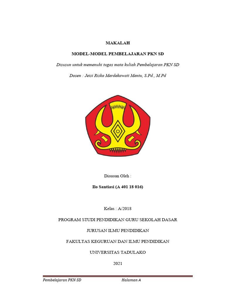 Makalah Model Pemb - PKN Ilo Santiasi | PDF | Karier & Perkembangan