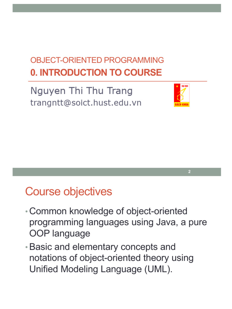 00-Introduction To Course-OOP | PDF