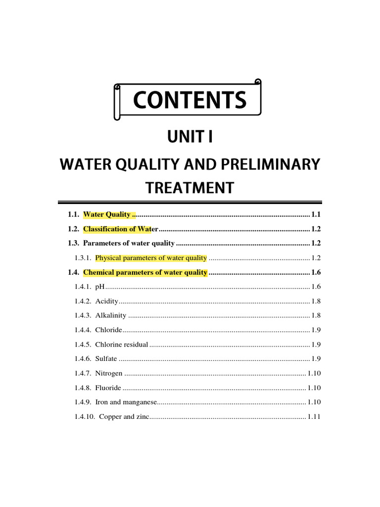 Waste Water Treatment Full Book Pdf Alkalinity Water Purification