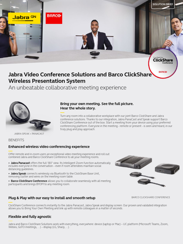Jabra and Barco Conference Solutions-21 | PDF | Videotelephony | Wireless