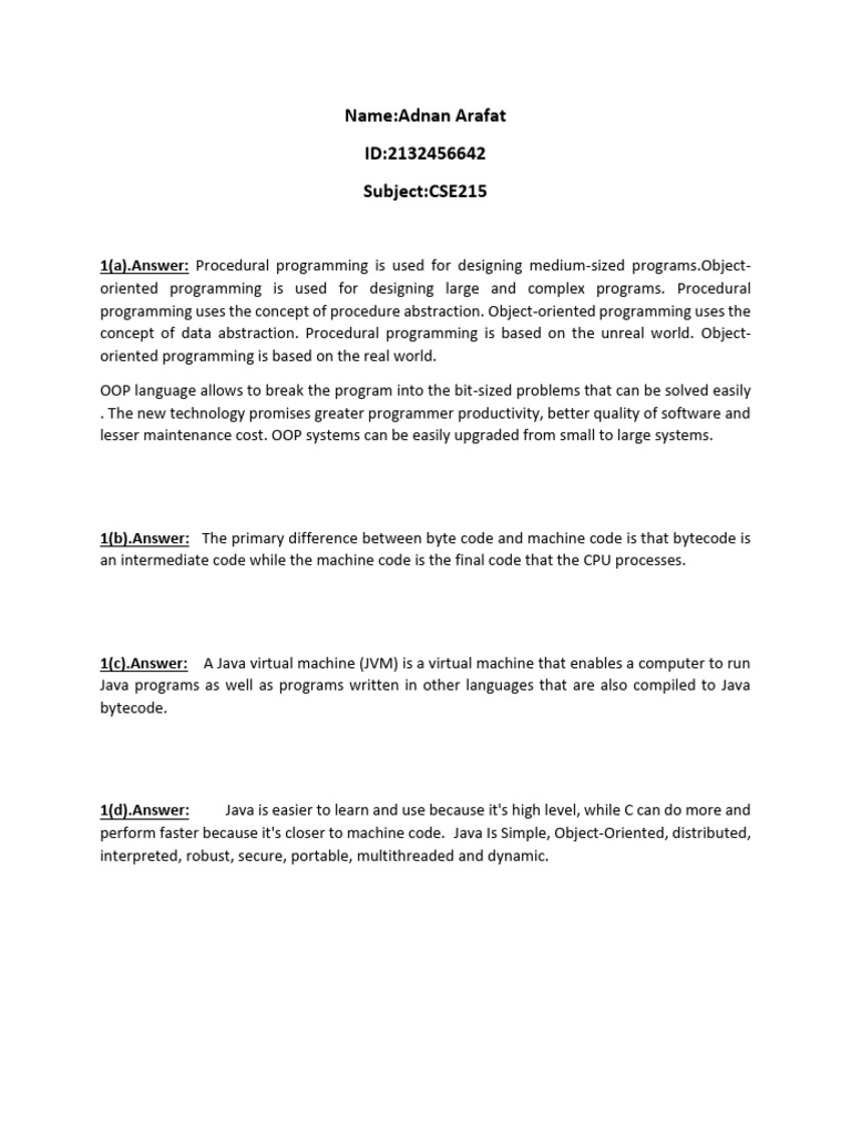 Cse Assignment Nsu | PDF