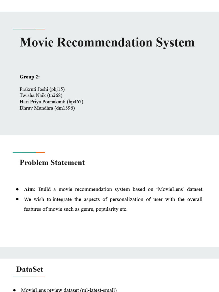 Movie Recommendation System Overview | PDF | Applied Mathematics ...