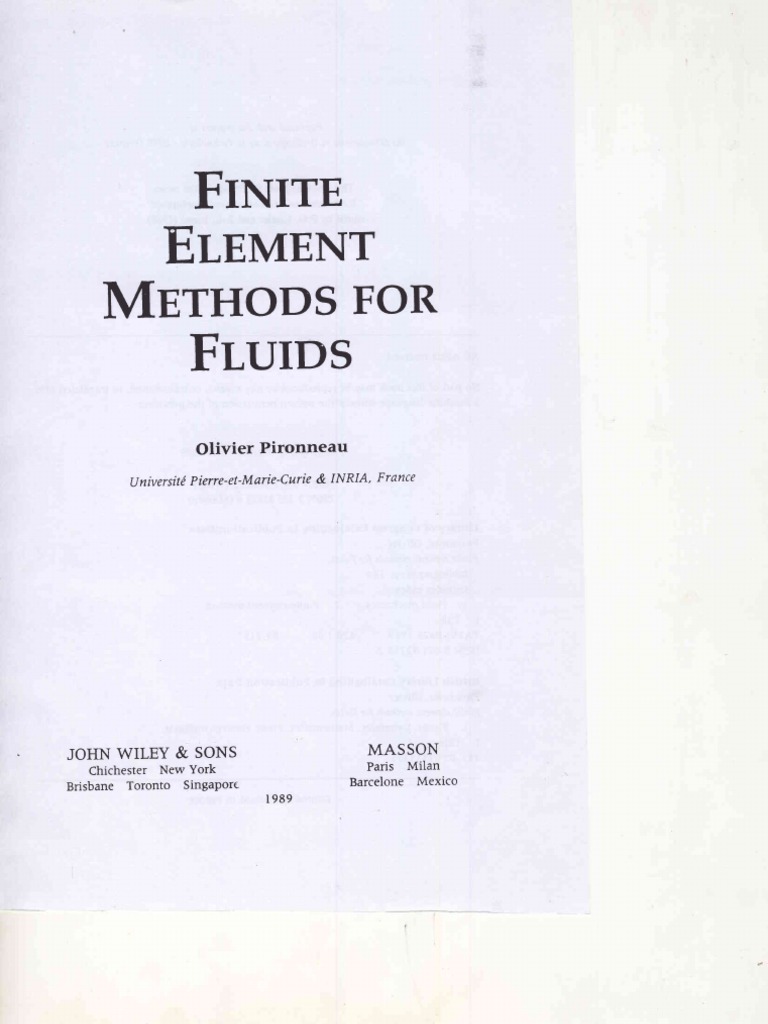 Finite Element Methods For Fluids | PDF | Navier–Stokes Equations ...