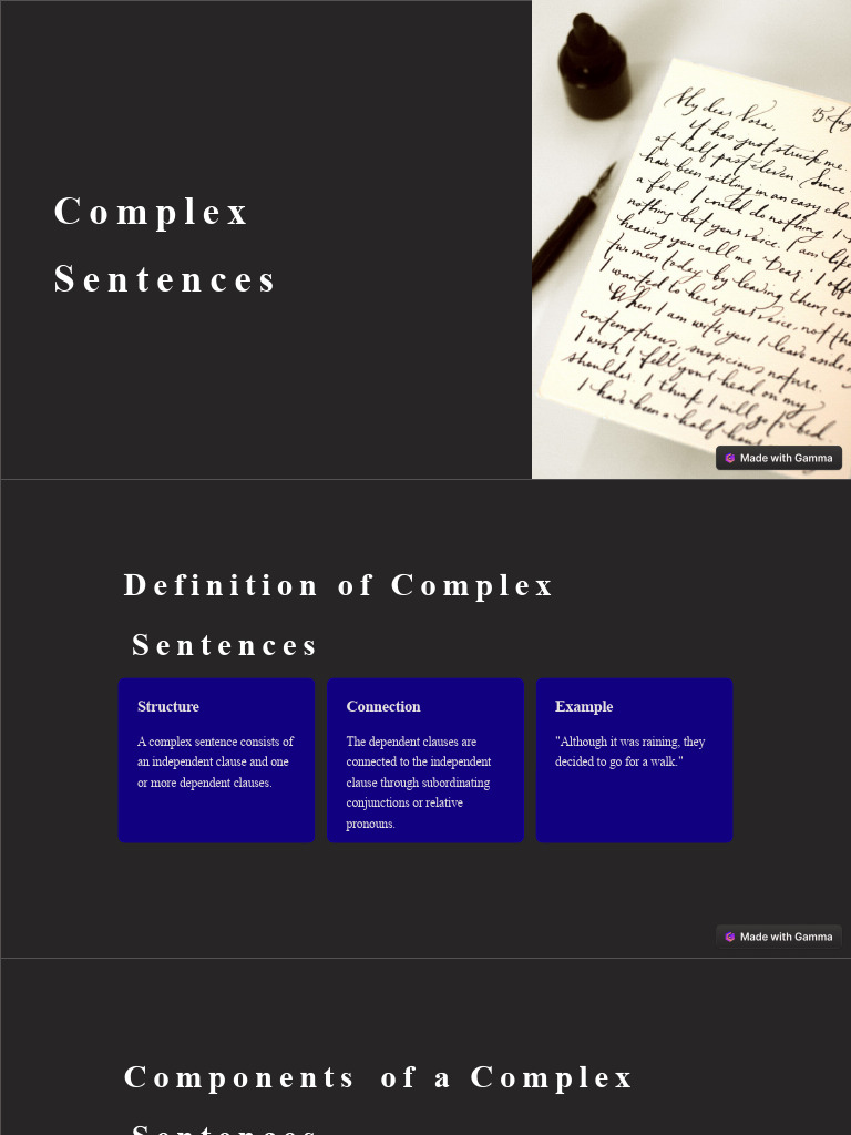 Complex Sentences | PDF | Clause | Linguistics