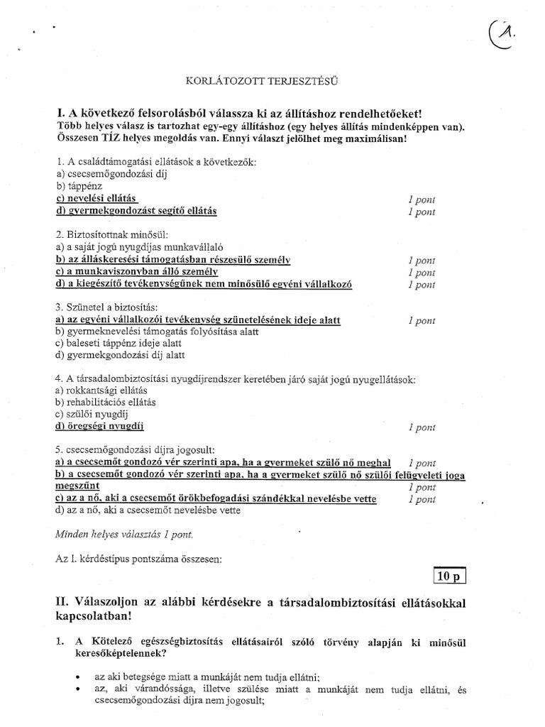 TB Vizsgafelkészítő Feladatok 2021 Megoldások PDF | PDF