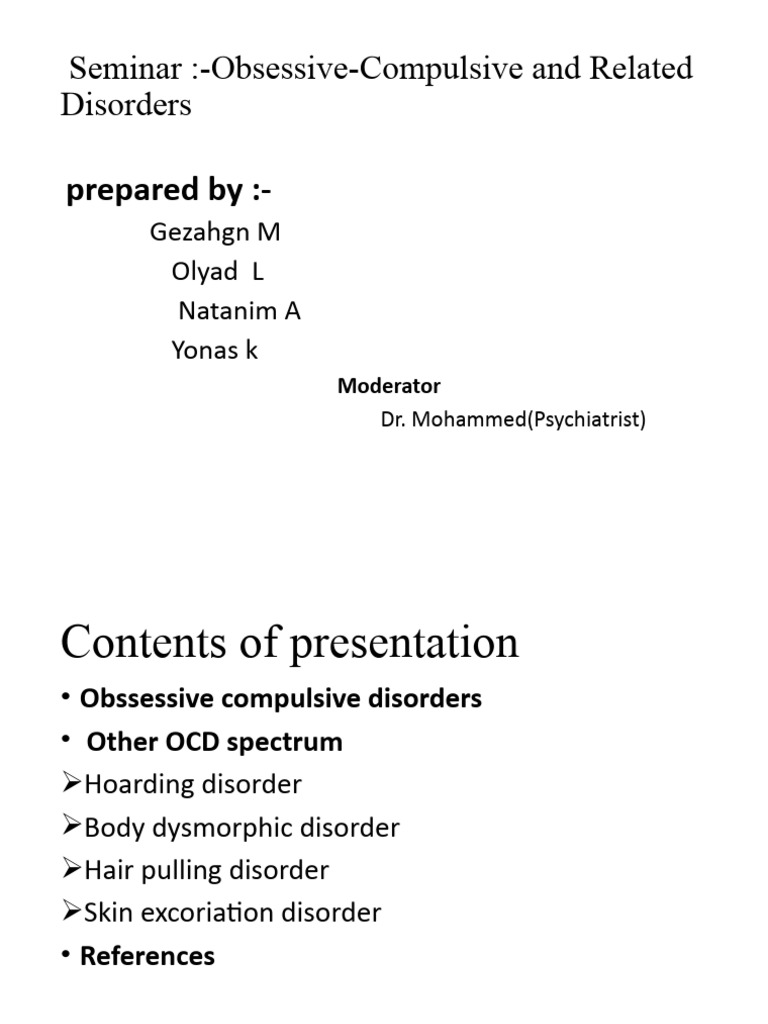 Introduction to Obsessive-Compulsive Disorder | PDF | Obsessive ...