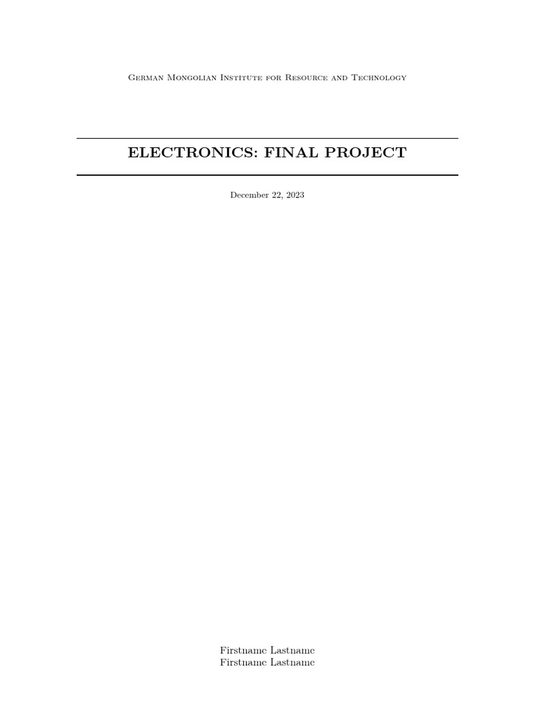Electronics Final Report | Download Free PDF | Filter (Signal Processing) | Low Pass Filter