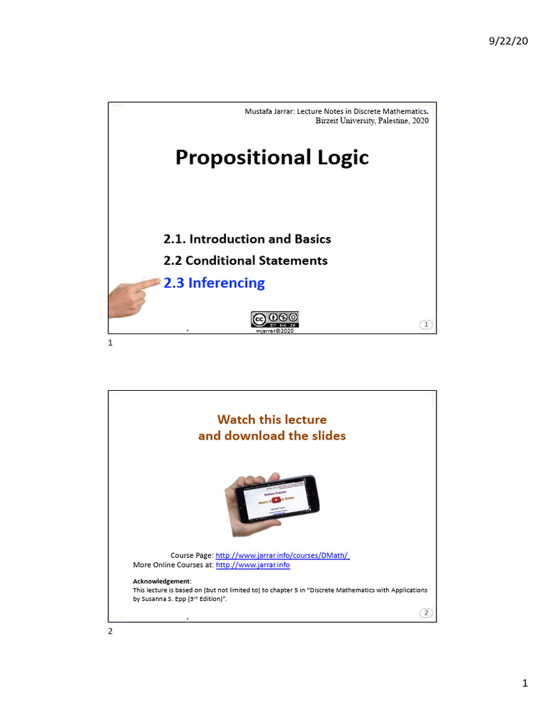 Propositional Logic and Inference Rules | PDF | Logic | Inference