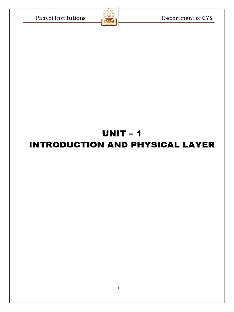 CN-UNIT 1-Upate | PDF | Network Topology | Duplex (Telecommunications)