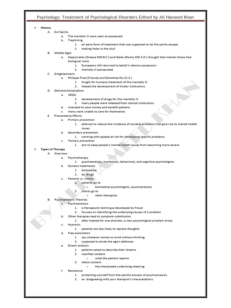 Chapter 13 Treatment of Psychological Disorders | PDF | Psychotherapy ...