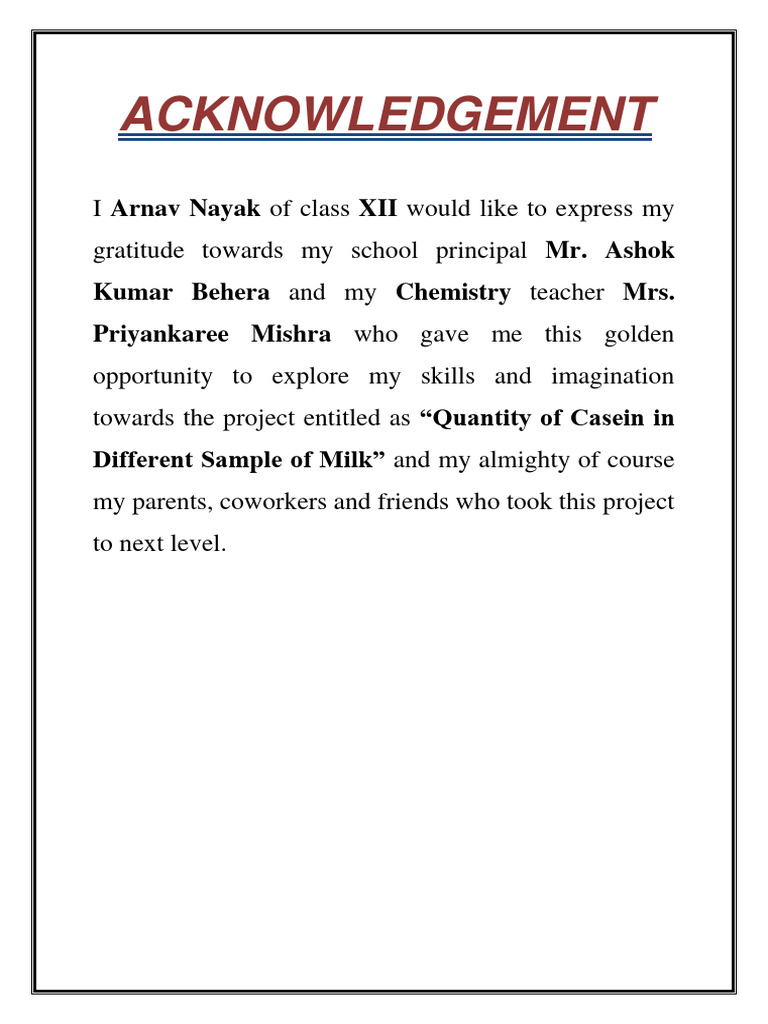 Acknowledgement | PDF