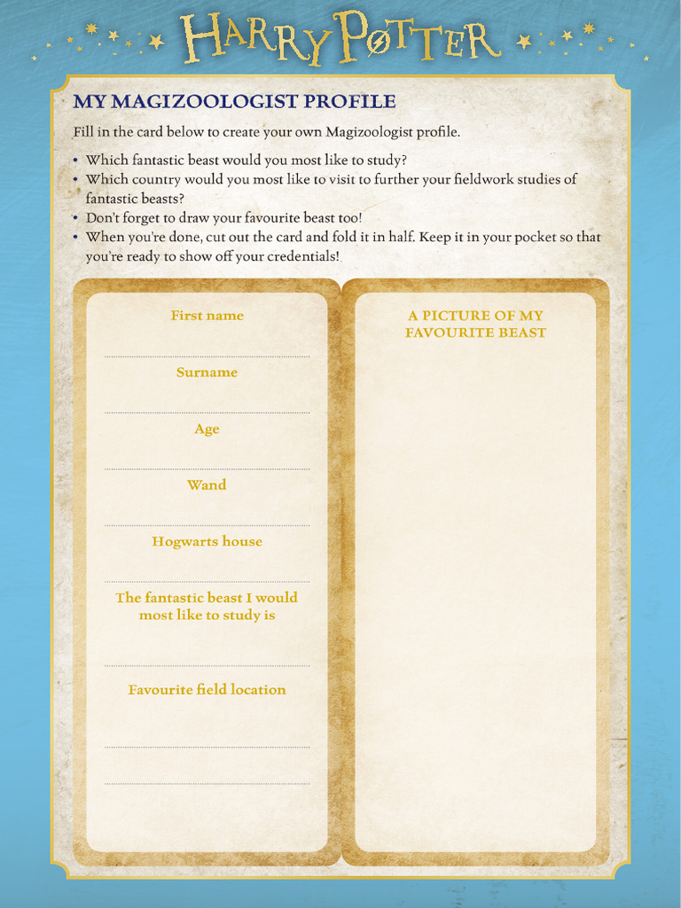 T TP 2660984 Harry Potter Magizoologist Activity Sheet 7 11 - Ver - 1 | PDF