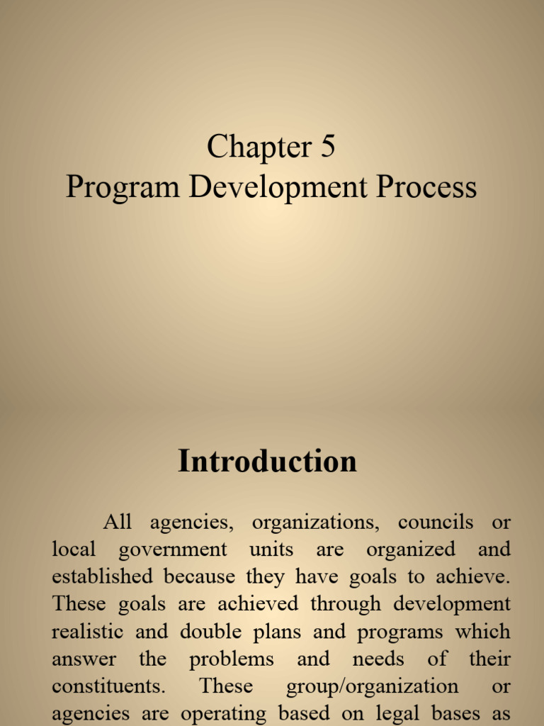 Program Development Process | PDF | Infrastructure | Evaluation