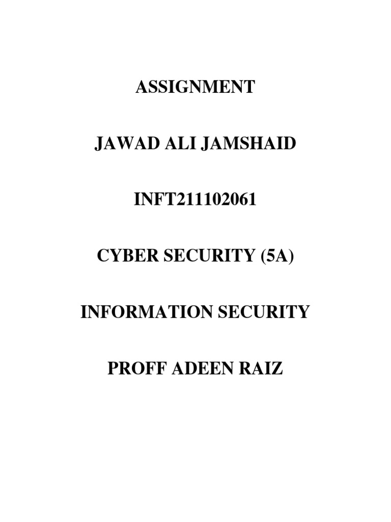 Is (61) Assignment | PDF | Cybercrime | Malware