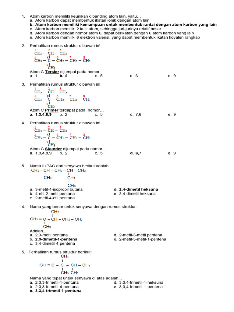 Man - Soal Kimia Kelas Xi Ganjil 20192020 | PDF