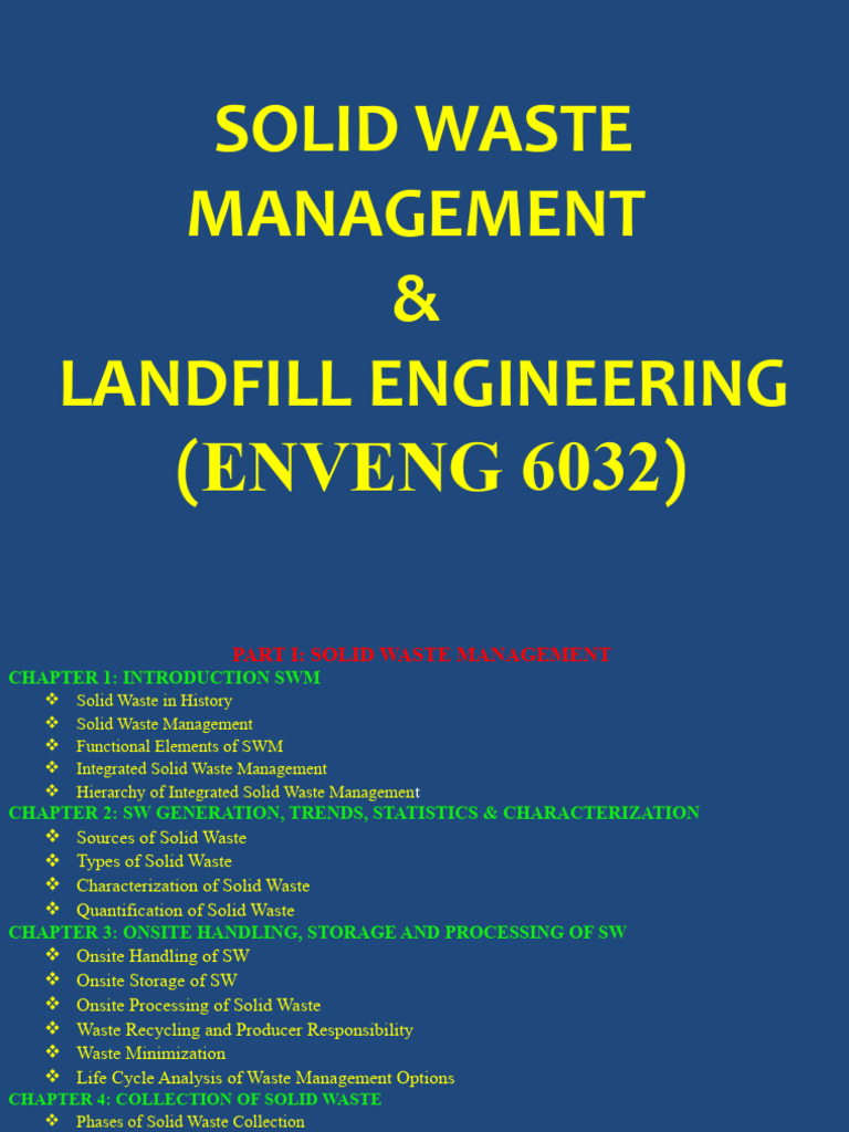 Solid Waste Management Overview | PDF | Waste Management | Waste