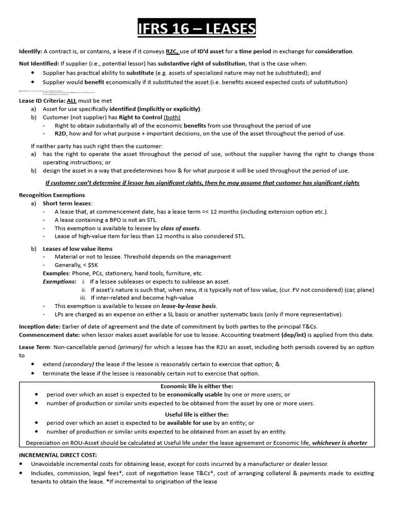 IFRS 16 - Leases | PDF | Lease | Financial Services