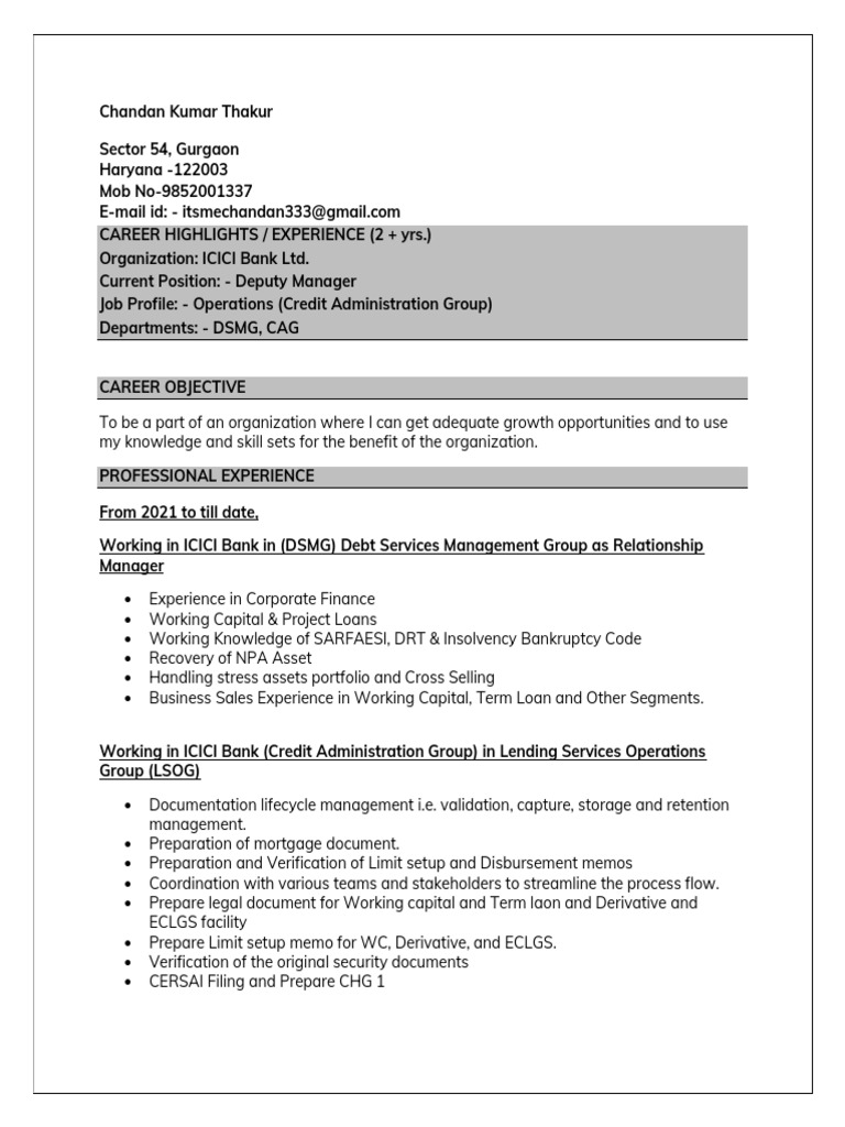 Chandan Thakur updated CV July | PDF