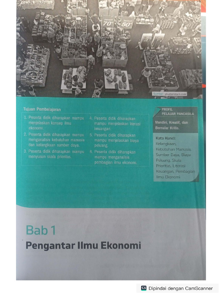 Kelas X (Bab 1 - Pengantar Ilmu Ekonomi) | PDF