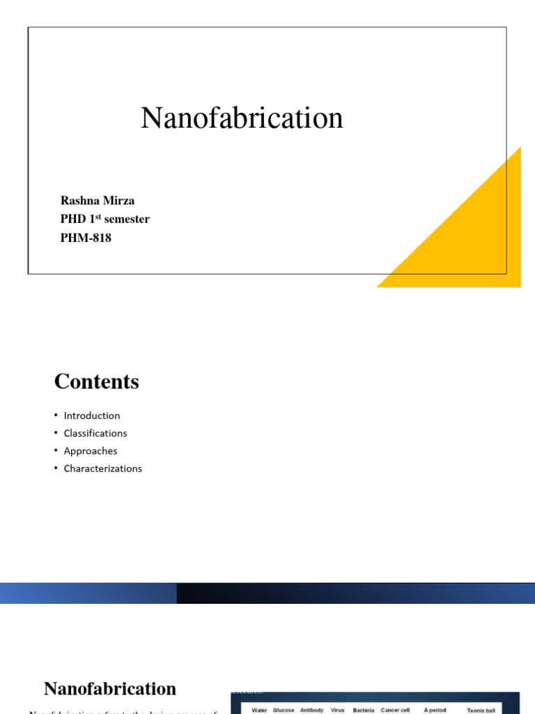 Nano Fabrication | PDF | Nanomaterials | Nanoparticle