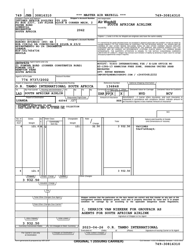 Mawb LR 749-30816310 | PDF | Economies