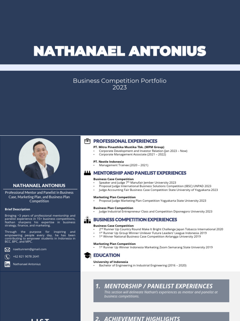 Nathanael Antonius Portfolio Pdf Mentorship Business