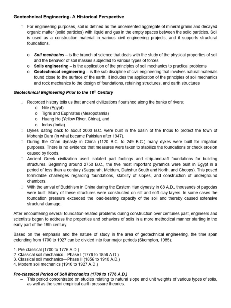 Geotechnical Engineering | PDF | Geotechnical Engineering | Soil Mechanics Geotechnical Engineering | PDF | Geotechnical Engineering | Soil Mechanics