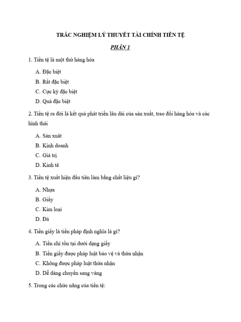 trắc nghiệm ltkt | PDF