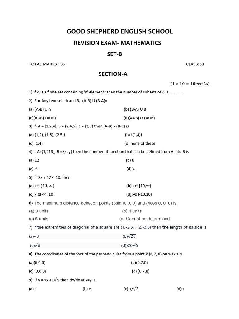 Maths QN Paper | PDF | Mathematical Analysis | Algebra