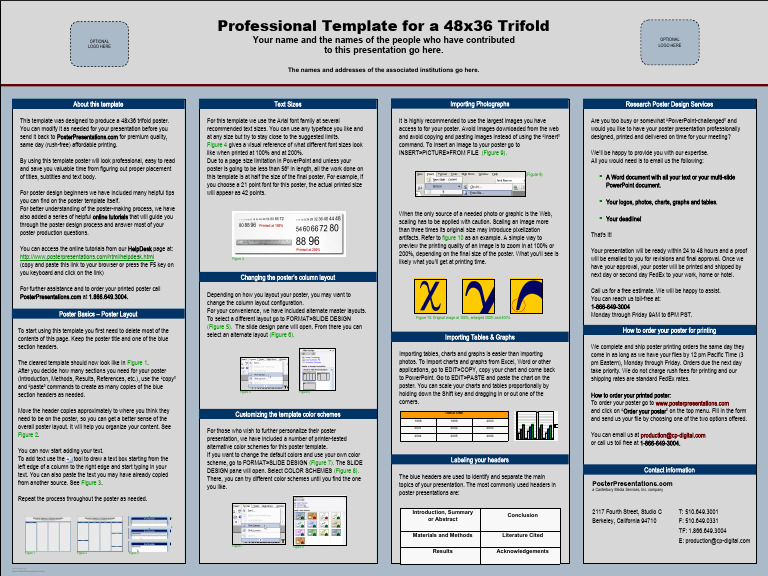 Trifold Poster Template | PDF | Page Layout | Software