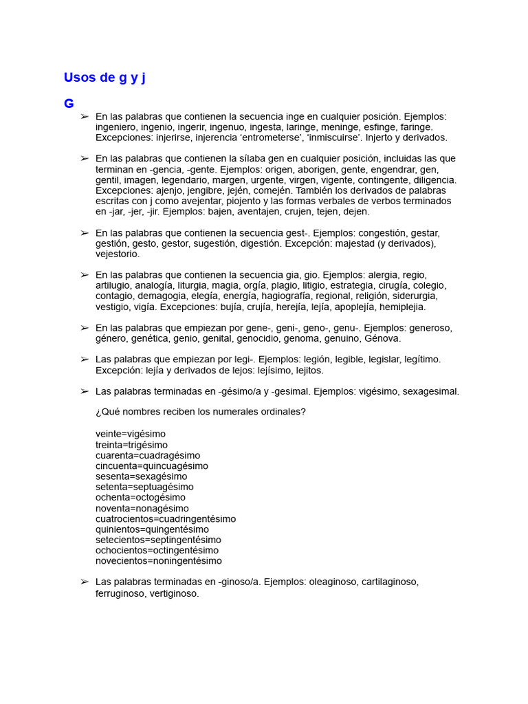 Usosdegyj G | PDF | Conjugación gramatical | Morfología