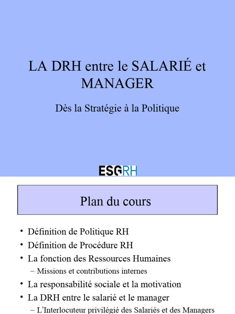 GRH Politique RH | PDF | Gestion des ressources humaines | Recrutement