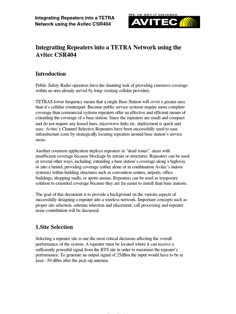 Tetra 2 | PDF | Antenna (Radio) | Bandwidth (Signal Processing)