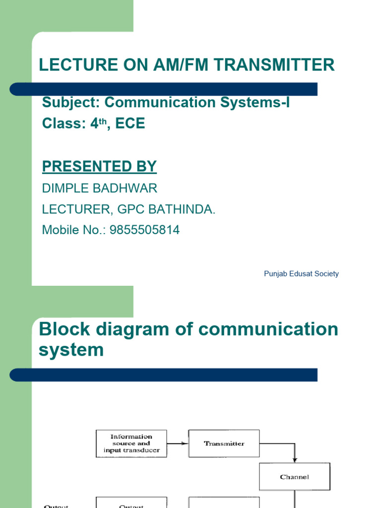 AM/FM Transmitter | PDF | Frequency Modulation | Transmitter